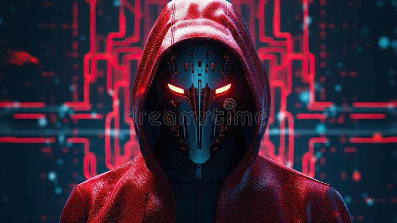 Artificial Intelligence, a Hacker Wear Mask, Wear Hoodie, Big Data, Ai ...
