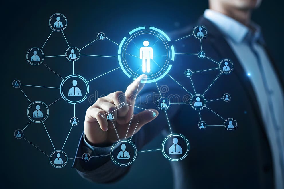 Artificial Intelligence, Hand Touching Global Network Connection and ...