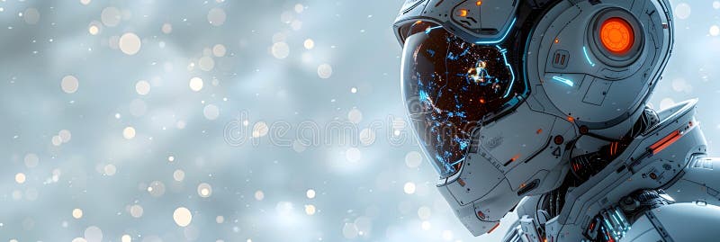 Artificial Intelligence Harmony - Futuristic Robot Illustration Stock ...