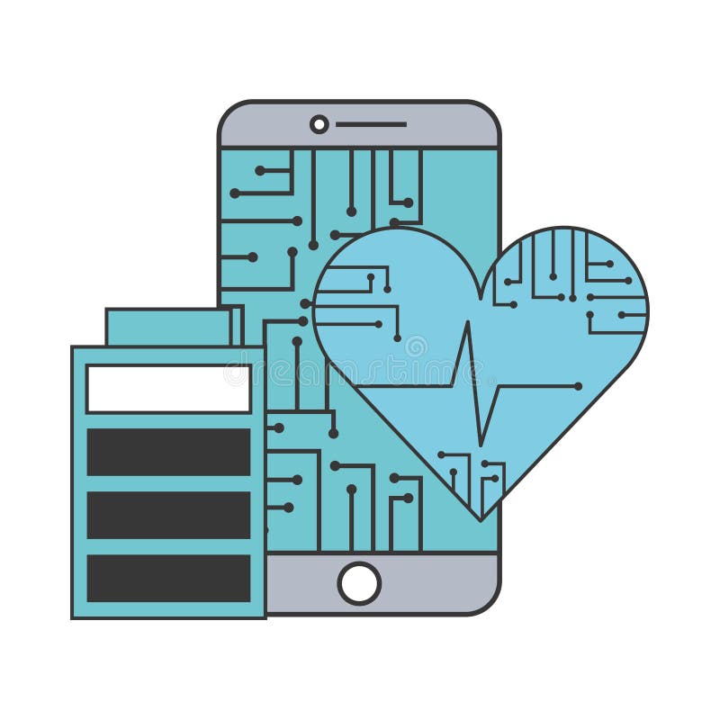 Artificial Intelligence Heart Health Battery Charged Stock Vector ...