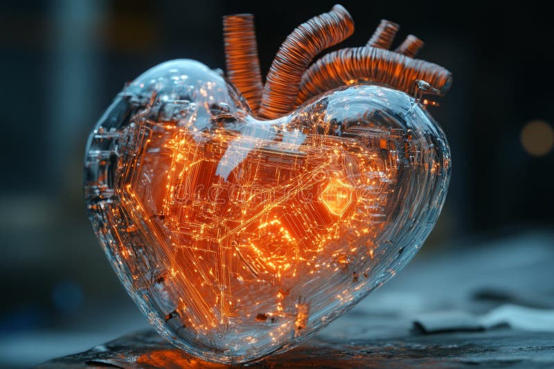 Artificial Intelligence Heart Showing Love for Technology and ...