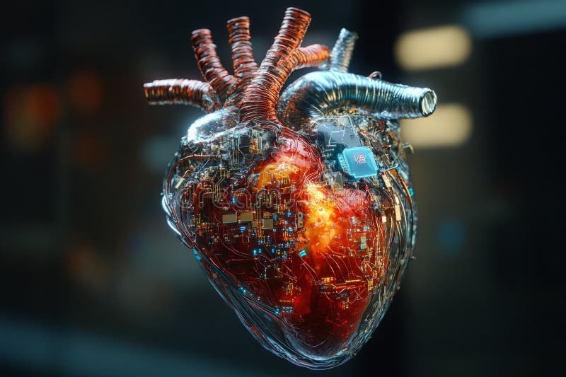 Artificial Intelligence Heart Showing Love for Technology and ...