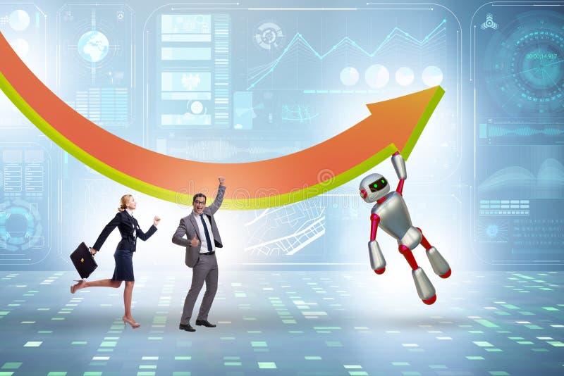 Artificial Intelligence Helping Support Economic Growth Stock Photo ...