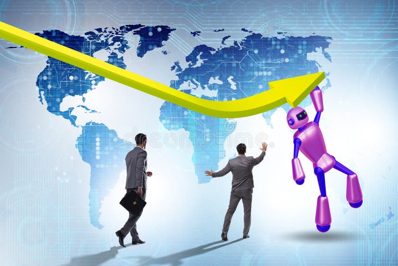 Artificial Intelligence Helping Support Economic Growth Stock Photo ...