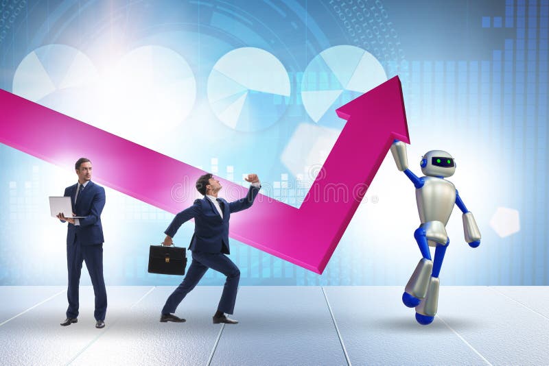 Artificial Intelligence Helping Support Economic Growth Stock Photo ...