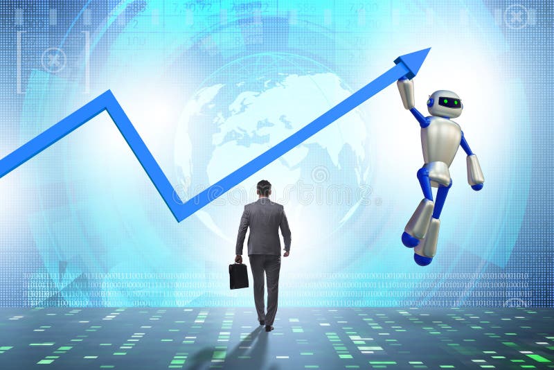 Artificial Intelligence Helping Support Economic Growth Stock Image ... Artificial Intelligence Helping Support Economic Growth Stock Image ...