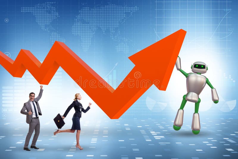 Artificial Intelligence Helping Support Economic Growth Stock Photo ...