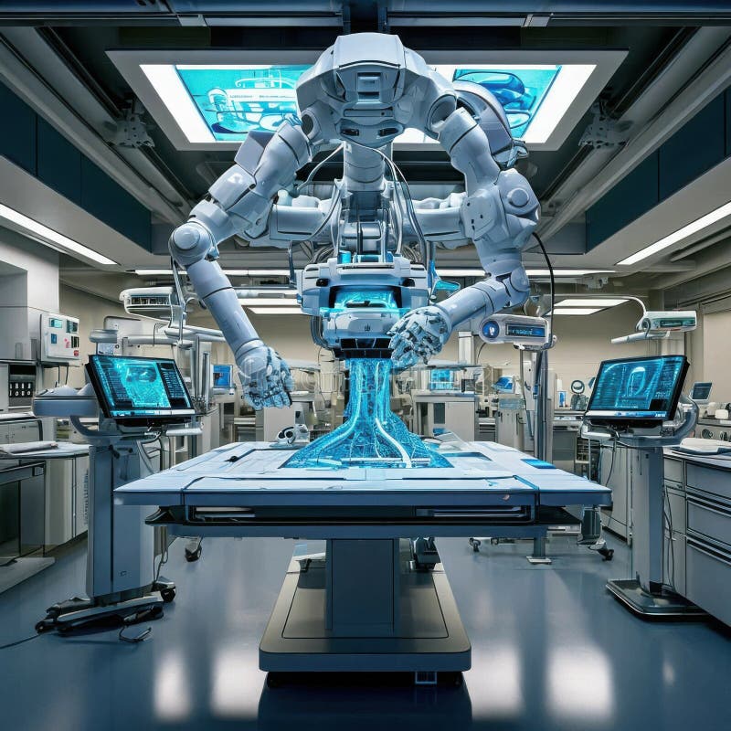 Artificial Intelligence Helps Doctors Stock Illustration - Illustration ...