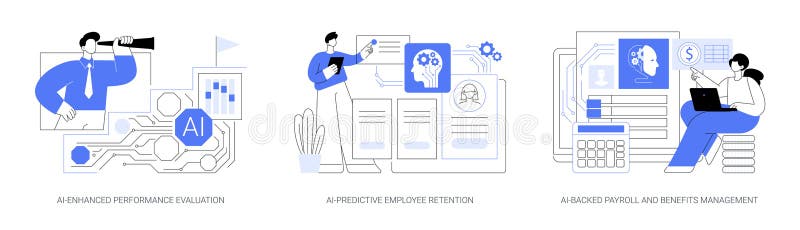 Artificial Intelligence in HR Abstract Concept Vector Illustrations ...