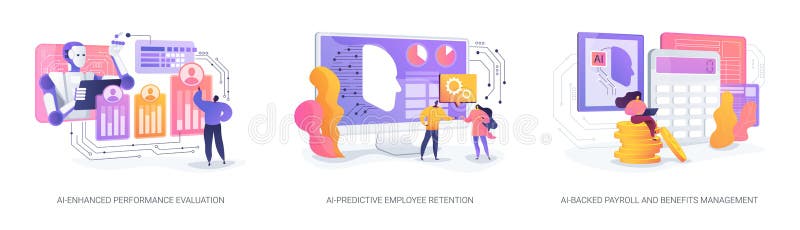 Artificial Intelligence in HR Abstract Concept Vector Illustrations ...