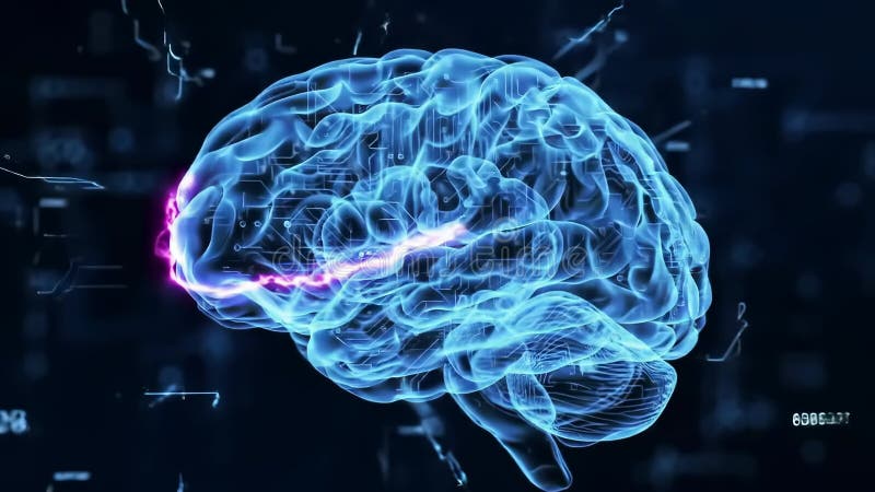 Artificial Intelligence Human Brain with Active Neural Connections ...