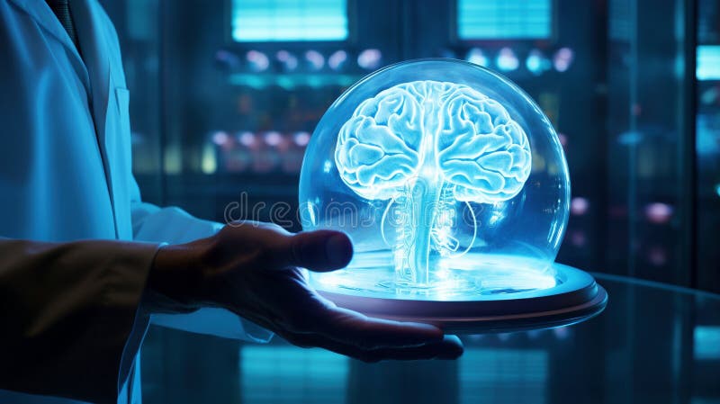 Artificial Intelligence Human Brain Sphere Ai Generated Biotechnology ...