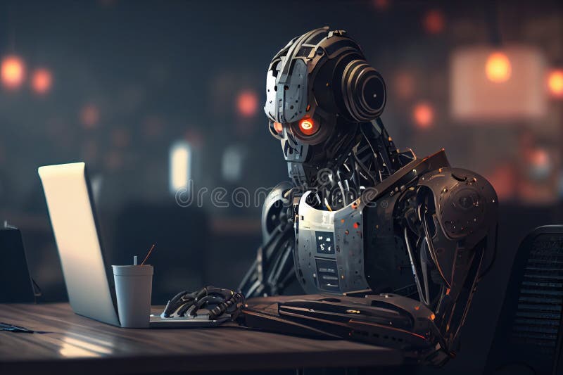 Artificial Intelligence in Human Life, Chatbot Service. Stock ...