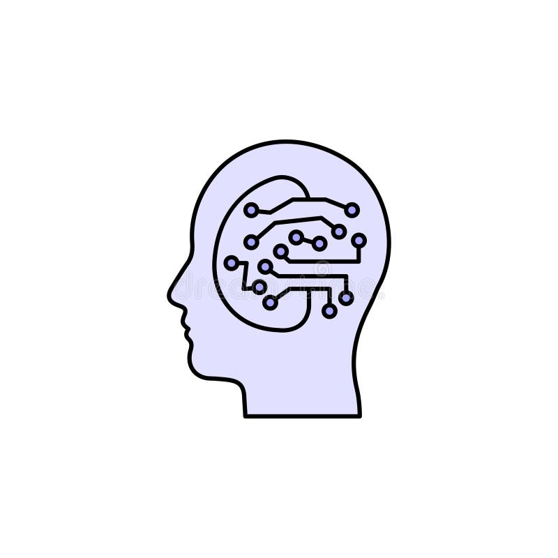Artificial Intelligence Human Mind Icon Stock Vector - Illustration of ...