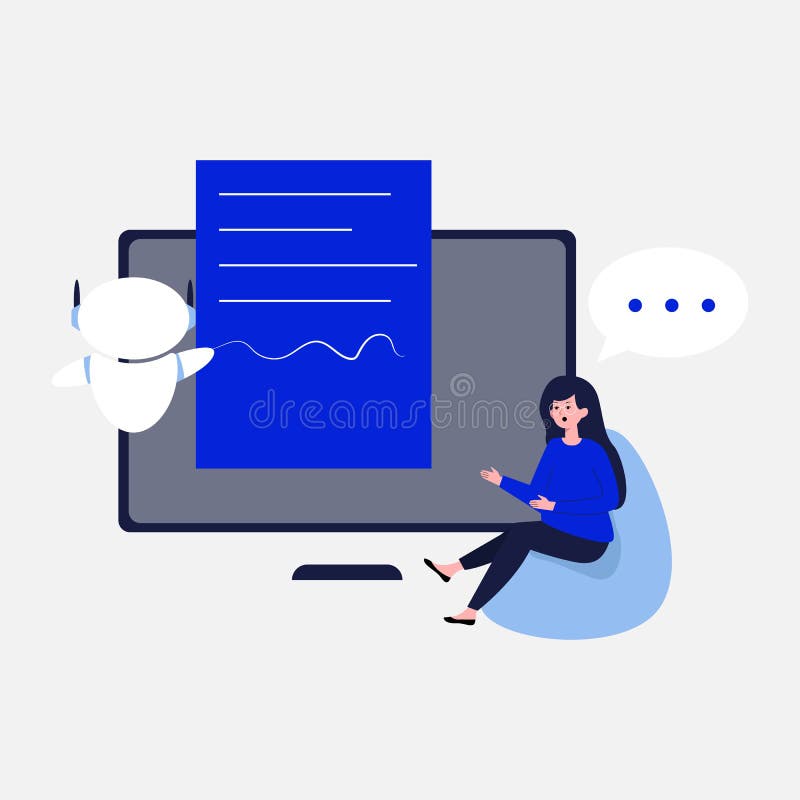 Artificial Intelligence and Human: Speech To Text Stock Vector ...