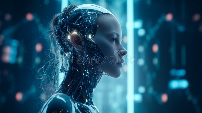 Artificial Intelligence, a Humanoid Cyber Human with a Neural Network ...