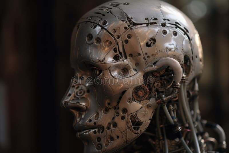 Artificial Intelligence in Humanoid Head. Stock Illustration ... Artificial Intelligence in Humanoid Head. Stock Illustration ...