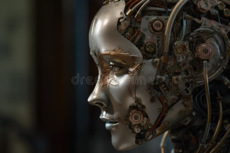 Artificial Intelligence in Humanoid Head. Stock Illustration ... Artificial Intelligence in Humanoid Head. Stock Illustration ...