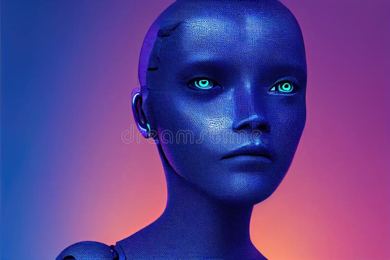 AI with Digital Brain is Learning Processing Big Data, Analysis ...