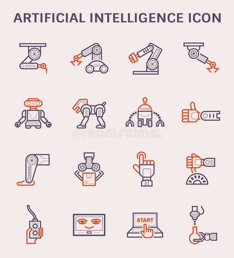 Artificial Intelligence Icon Stock Vector - Illustration of computer ...