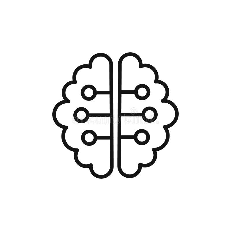 Artificial Intelligence Icon Logo Sign Vector Outline Stock Vector ...