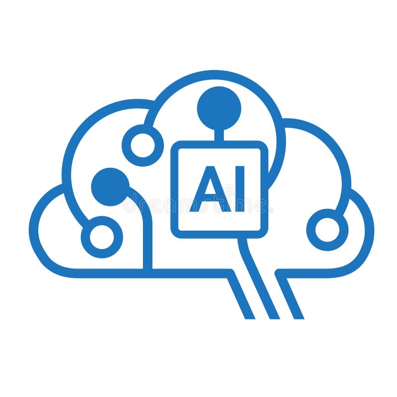 Artificial Intelligence Icon. Simple Ai System Logo. Microchip ...