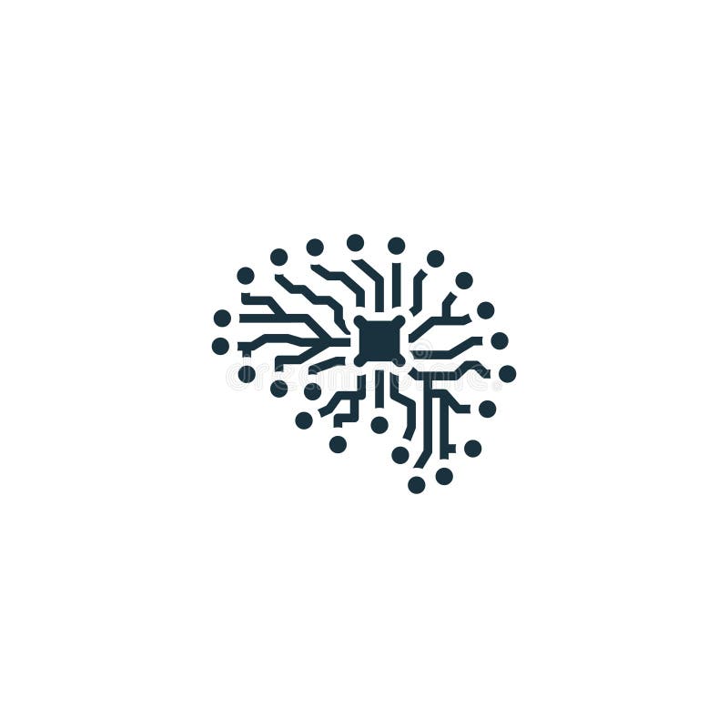 Artificial Intelligence Icon. Monochrome Simple Virtual Assistant Icon ...
