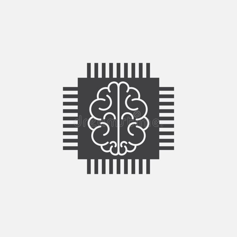 Artificial Intelligence Icon Vector, Chip Solid Logo Illustration Stock ...