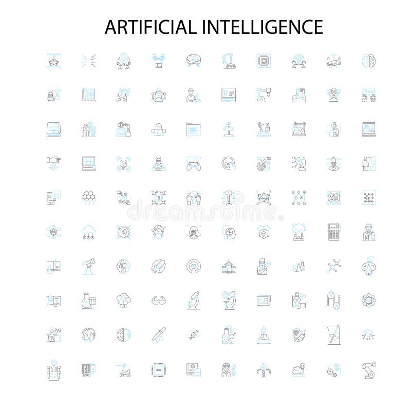 Artificial Intelligence Icons, Signs, Outline Symbols, Concept Linear ... Artificial Intelligence Icons, Signs, Outline Symbols, Concept Linear ...