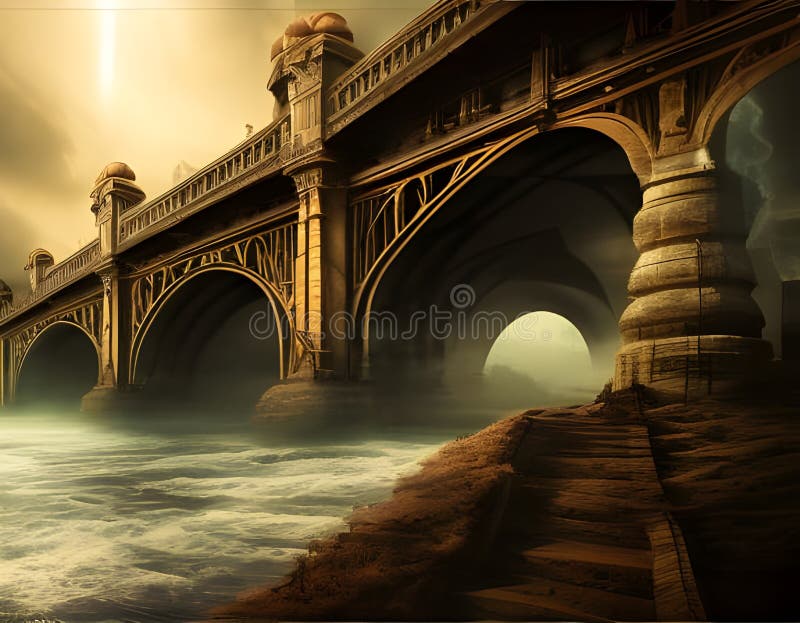 Steampunk Bridge Stock Illustrations – 459 Steampunk Bridge Stock ...