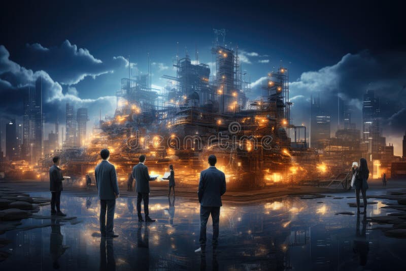 Artificial Intelligence for Industrial Revolution Stock Image - Image ...