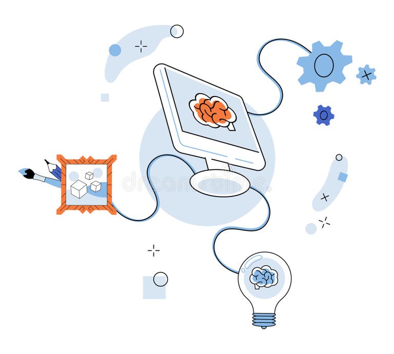 Artificial Intelligence. Internet Explorers Delve into Realms Digital Intelligence, Powered by ...