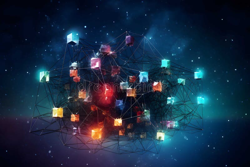 Artificial Intelligence Internet Networking Abstract Plexus, Generated ...