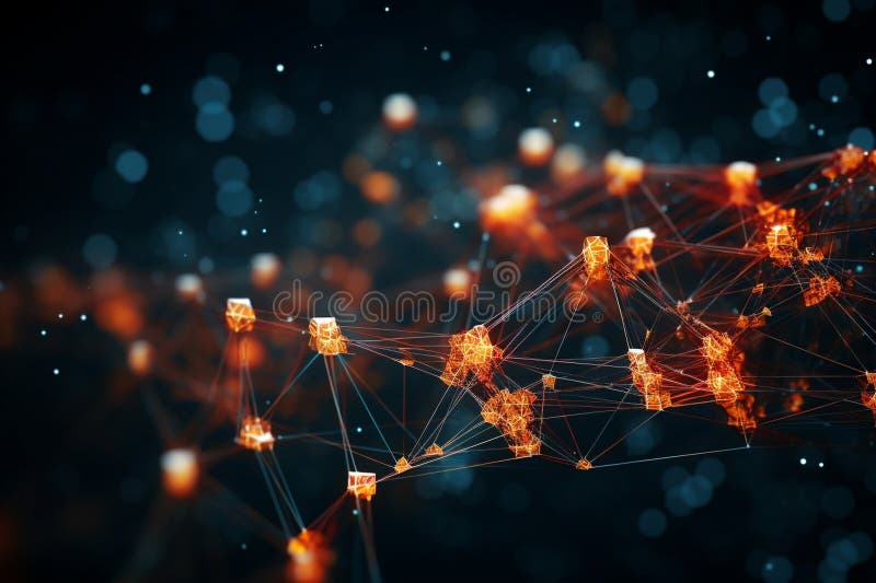 Artificial Intelligence Internet Networking Abstract Plexus, Generated ...