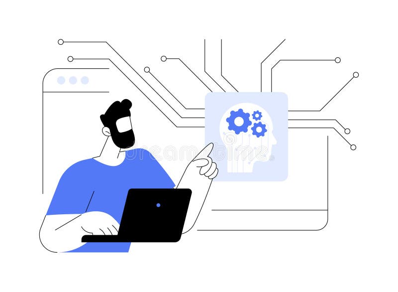 Artificial Intelligence Isolated Cartoon Vector Illustrations. Stock ...