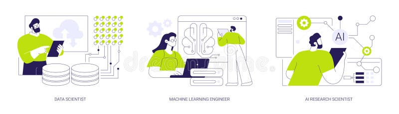 Artificial Intelligence Jobs Abstract Concept Vector Illustrations ...