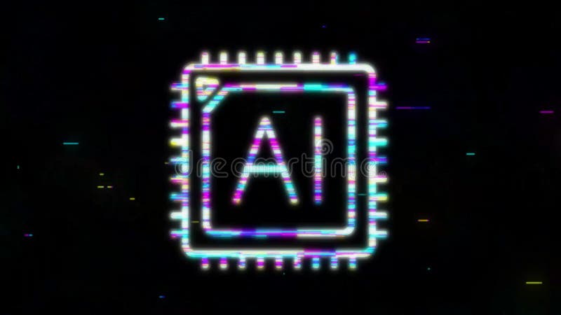 Artificial Intelligence Landing Page. Ai Icon. Motion Graphics. Stock ...