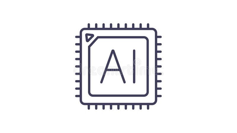 Artificial Intelligence Landing Page. Ai Icon. Motion Graphics. Stock ...
