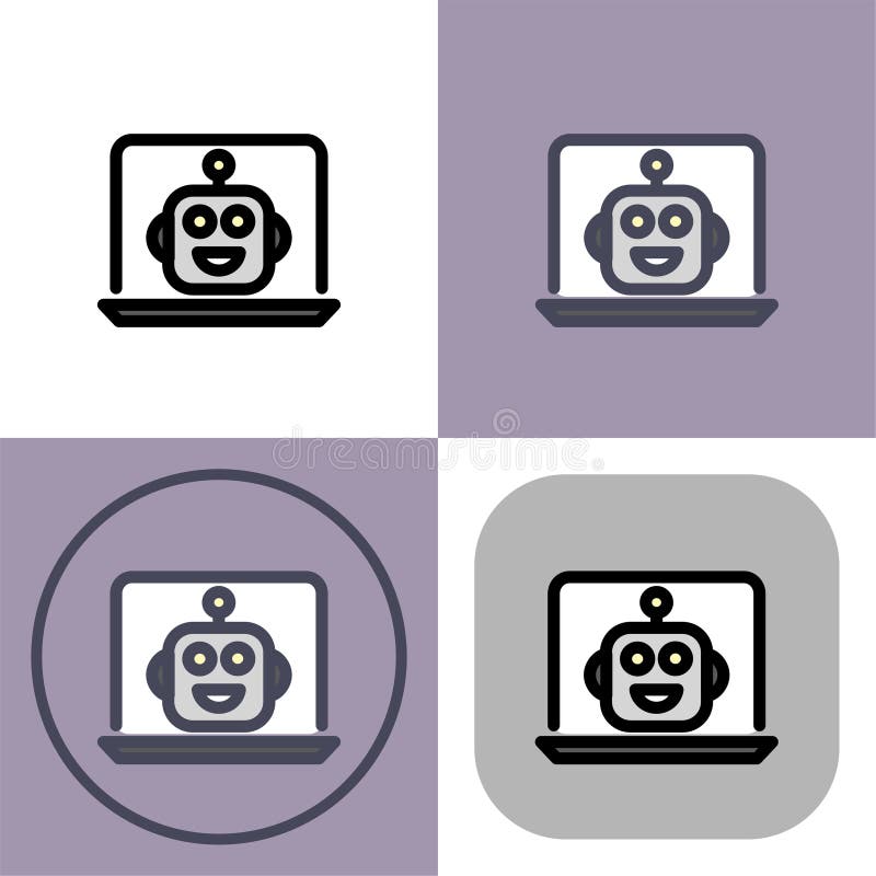 Artificial Intelligence Laptop Symbol - Artificial Intelligence Icon ...