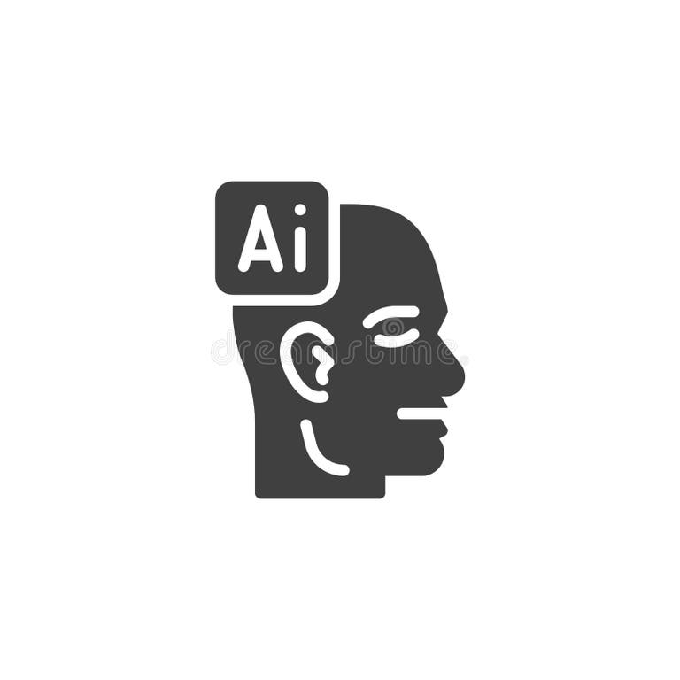 Artificial Intelligence Learning Vector Icon Stock Vector ...