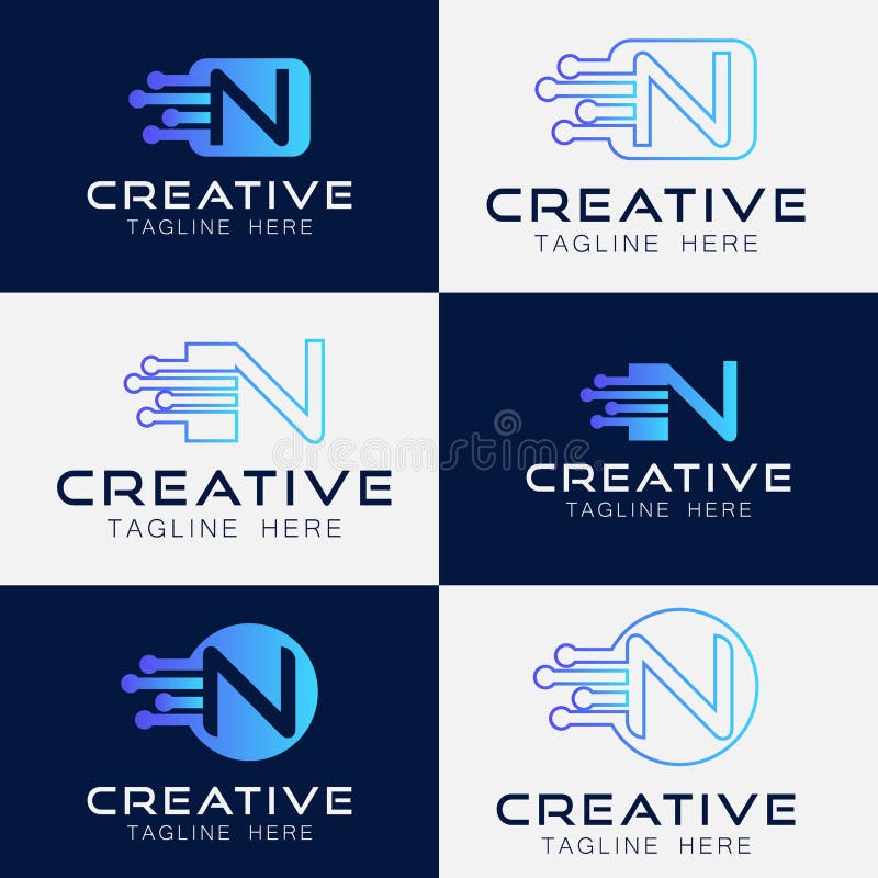 Artificial Intelligence with Letter N Triangle Geometric Shapes ...