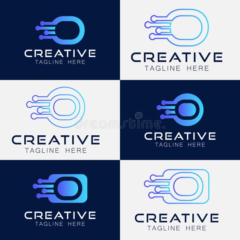 Artificial Intelligence with Letter O Triangle Geometric Shapes ...