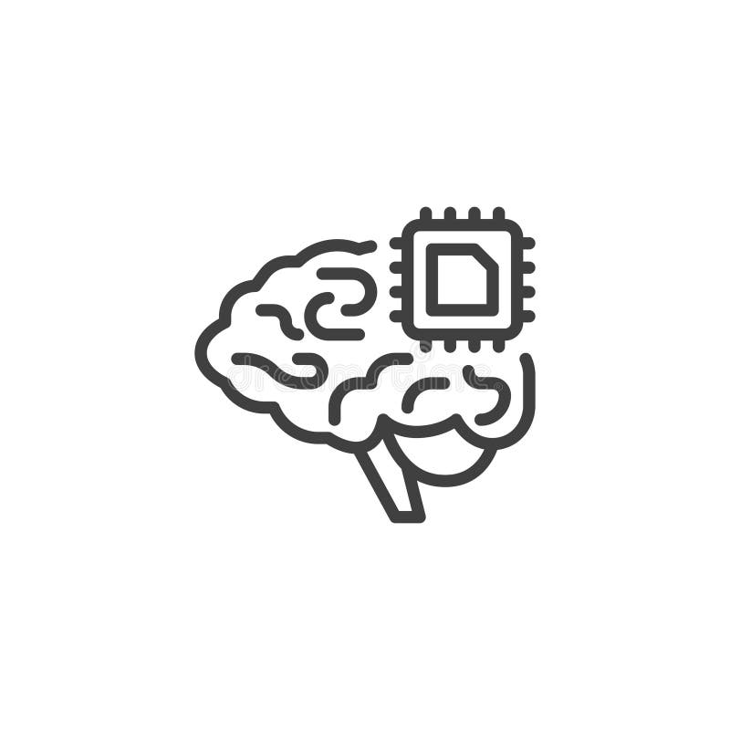 Artificial Intelligence Line Icon Stock Vector Illustration Of Robot Artificial 274737566