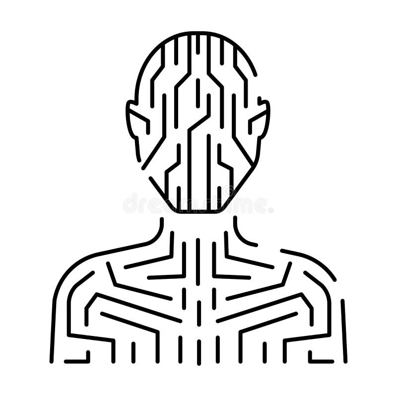 AI Recognition Algorithm and Smart Object Identification Tiny Person Concept Stock Vector ...