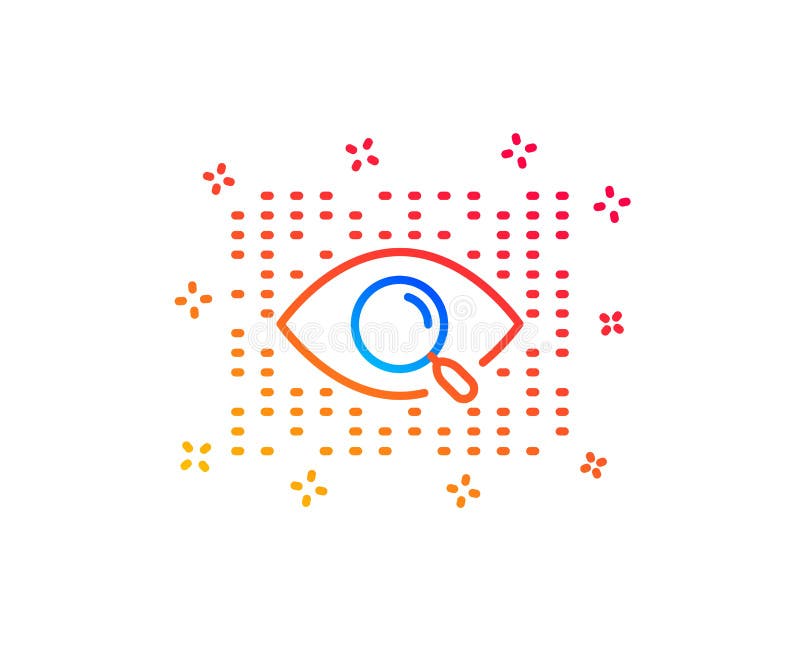 Artificial Intelligence Line Icon. Search Ai Sign. Vector Stock Vector ...