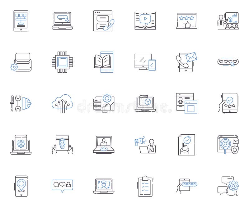 Artificial Intelligence Line Icons Collection. Robotics, Automation ...