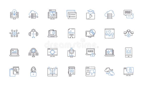 Artificial Intelligence Line Icons Collection. Robotics, Automation, Machine Learning, Neural ...
