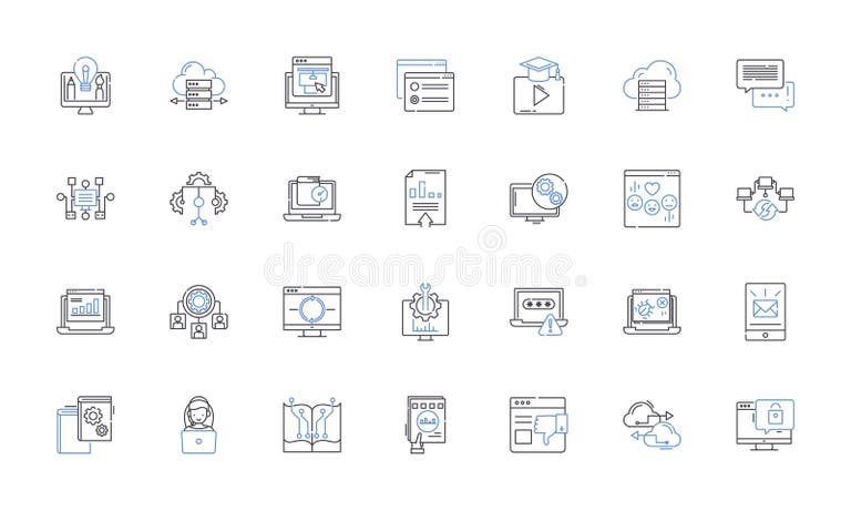 Artificial Intelligence Line Icons Collection. Robotics, Automation ...