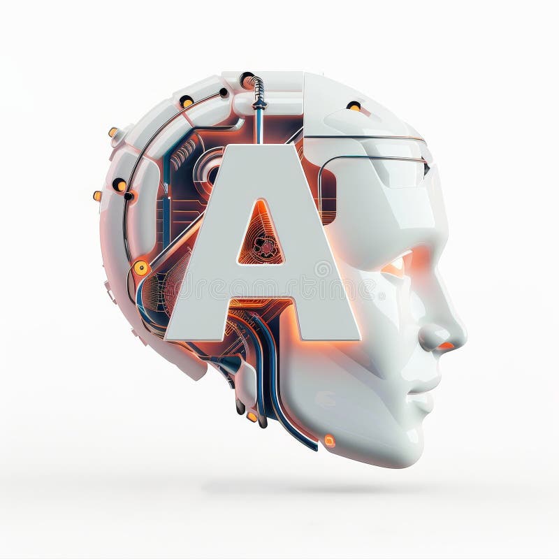 Artificial Intelligence Logo in 3D Style Stock Illustration ...