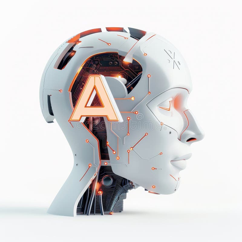 Artificial Intelligence Logo in 3D Style Stock Illustration ...
